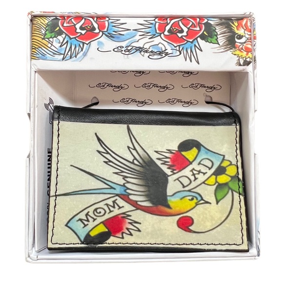 Ed Hardy | Bags | New Ed Hardy Leather Wear Your Dreams Wallet | Poshmark